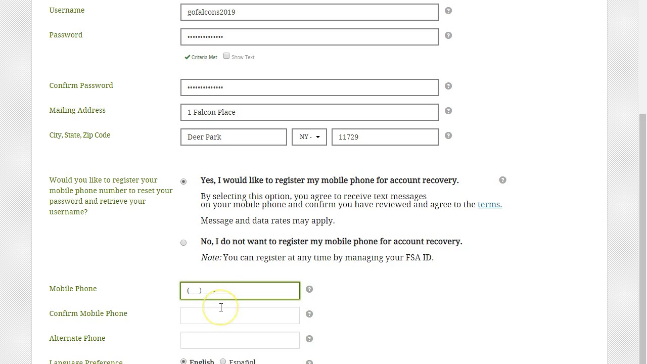 How to create a FSA ID - YouTube