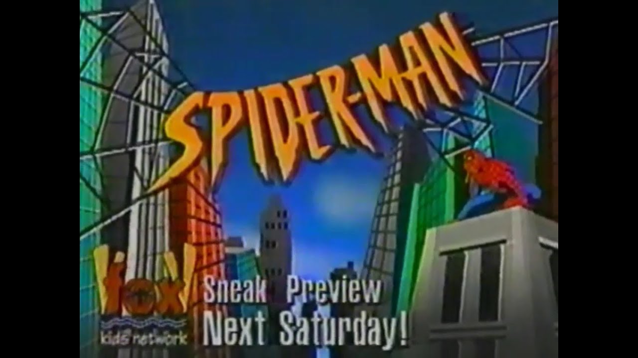 1994 Spider-Man Fox Kids Network Sneak Preview Promo - YouTube
