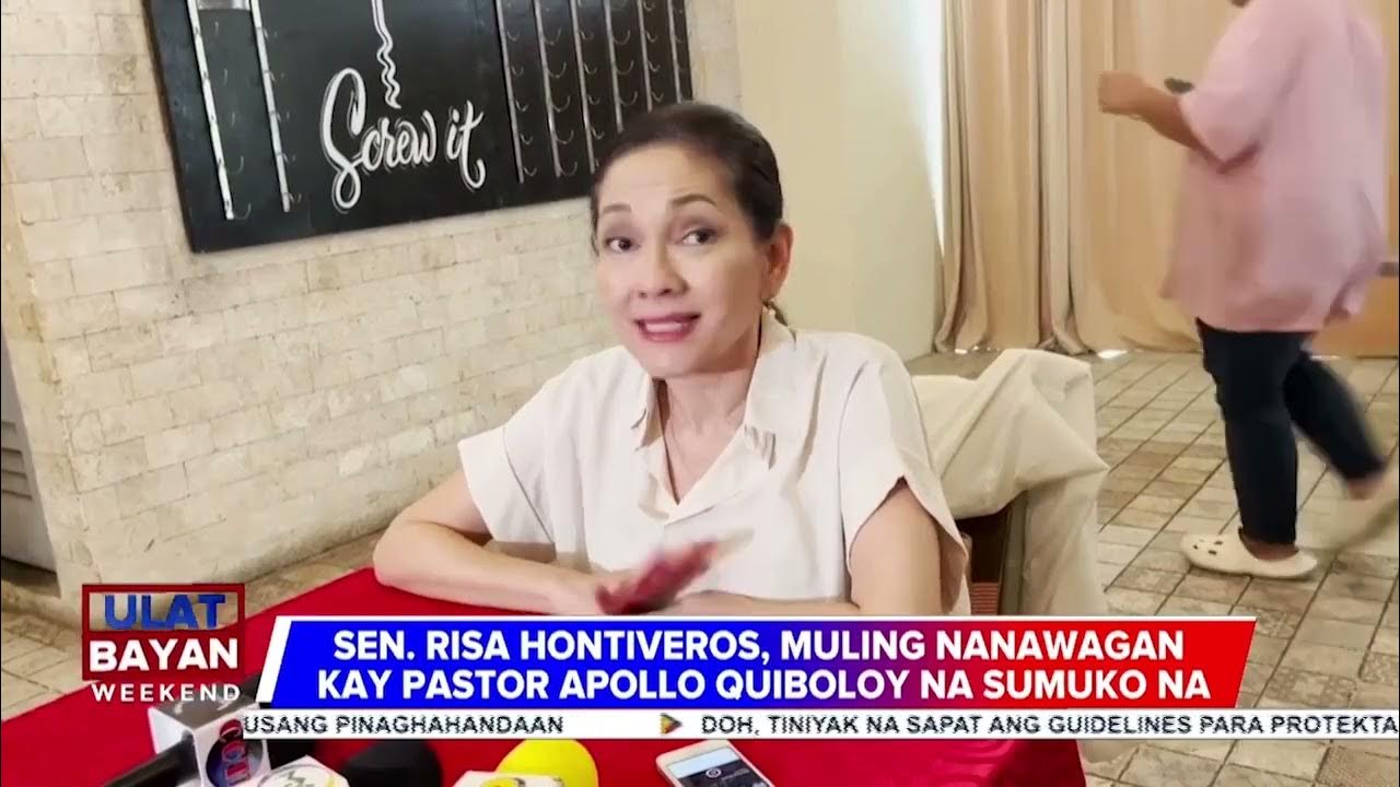 Sen. Risa Hontiveros, muling nanawagan kay Pastor Apollo Quiboloy na sumuko na - YouTube