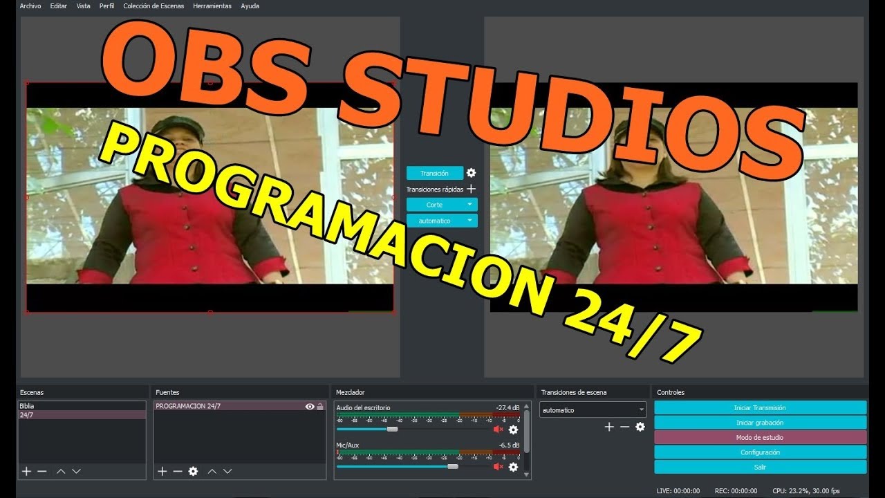 OBS STUDIOS Crear Programacion 24/7 en OBS Aqui el video facil y paso a ...