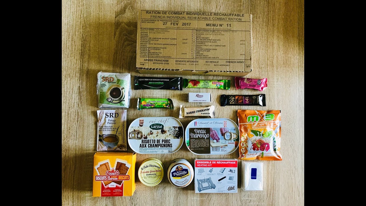 Déballage Ration de combat armée Française - YouTube