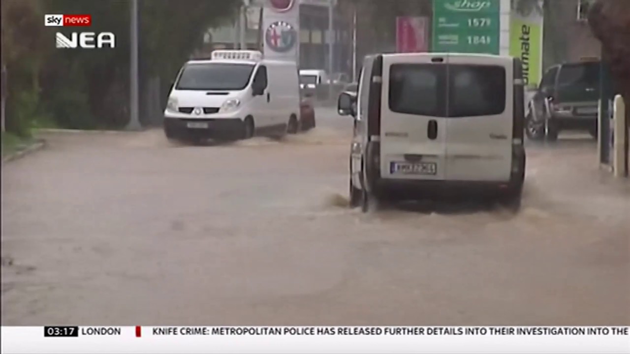 Weather Events 2019 - Raging storms (Crete) - Sky News - 4th March 2019 ...
