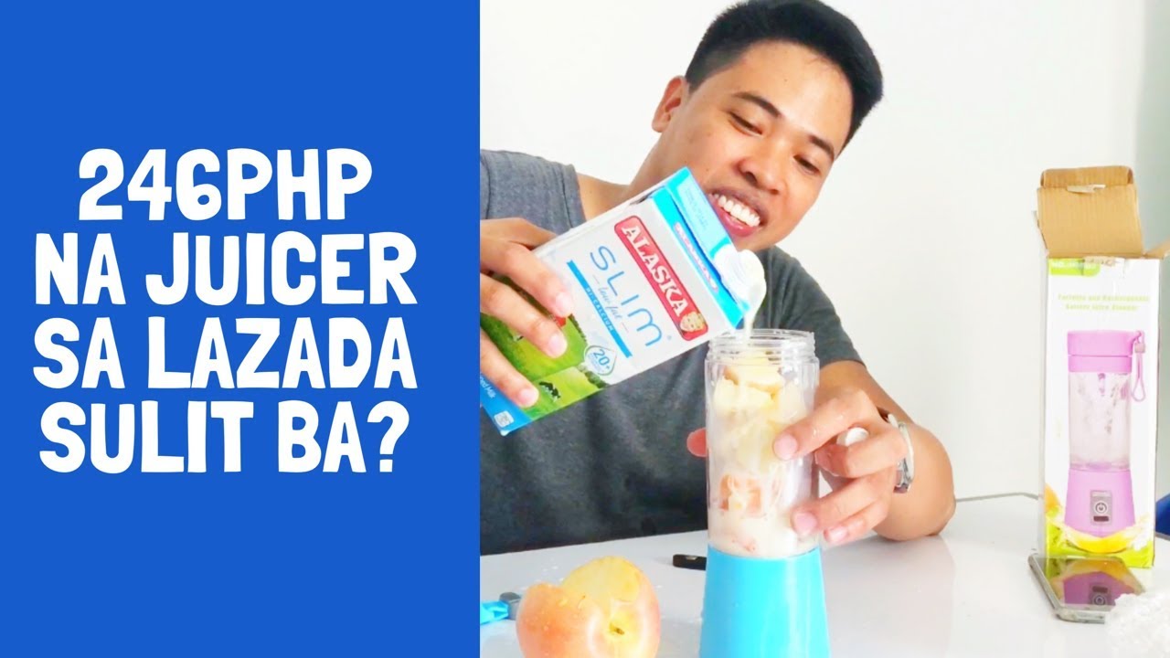 Unboxing and review of portable juice blender from Lazada - YouTube