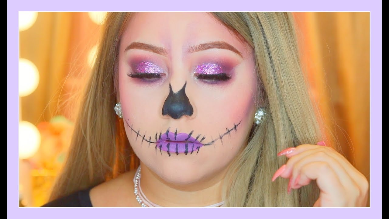 Glam Skull Make up Tutorial - YouTube