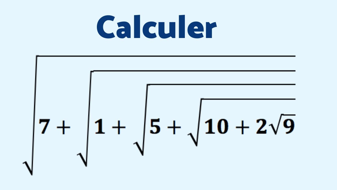 Racine de racine de racine de racine ... - YouTube