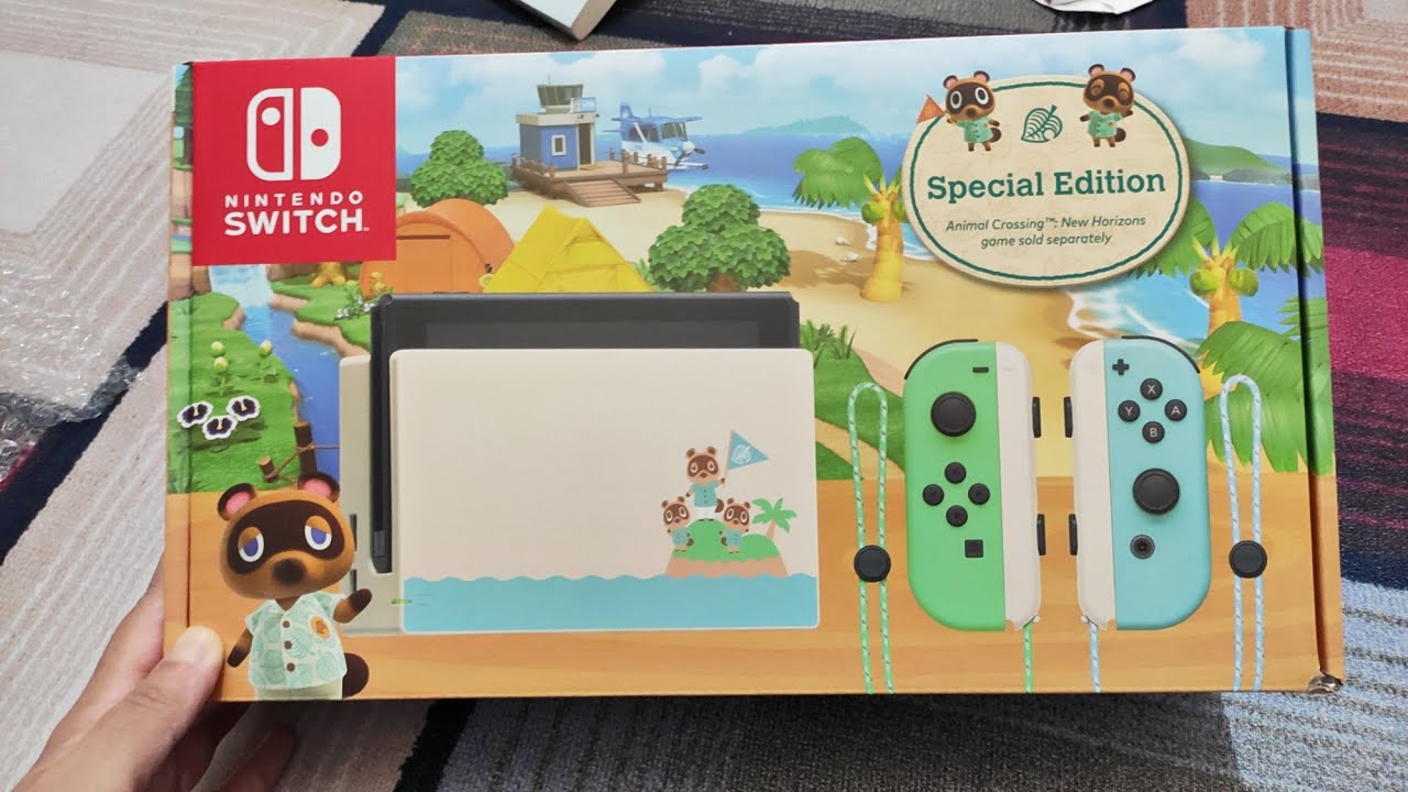 [eng] Unboxing Nintendo Switch Animal Crossing Special Edition - YouTube