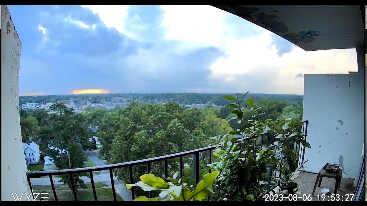 10-Hour Time-lapse | Wind Shear, Heavy Rain & Thunderstorms | 8/6/2023 ...