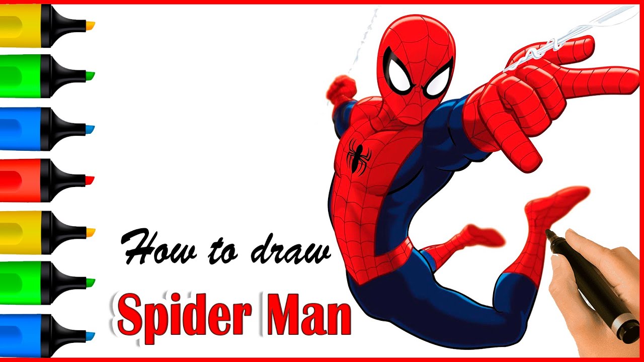 How to draw Spider Man Easy. Step By Step Tutorial #drowing #spiderman ...