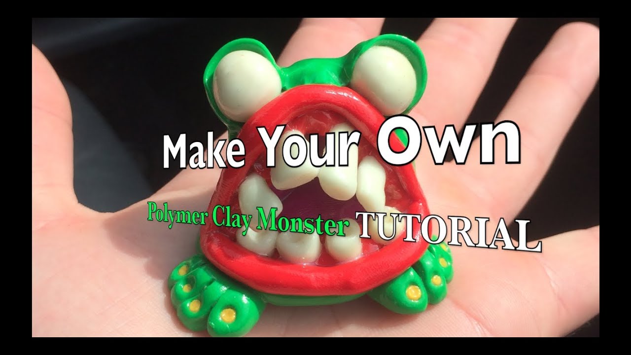 DIY Polymer Clay Monster Sculpture (TUTORIAL) - YouTube