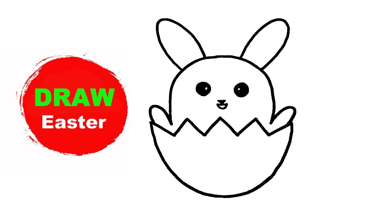 How To Draw Easter Eggs With An Bunny - YouTube