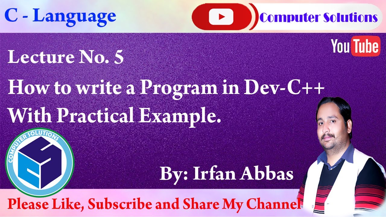 Lecture - 5 || C-Language || How to write Program in Computer || Urdu ...