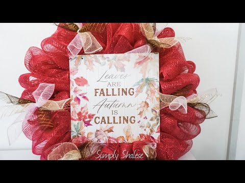 DIY: Ruffle Bubble Fall Deco Mesh Wreath || Quick and Easy - YouTube