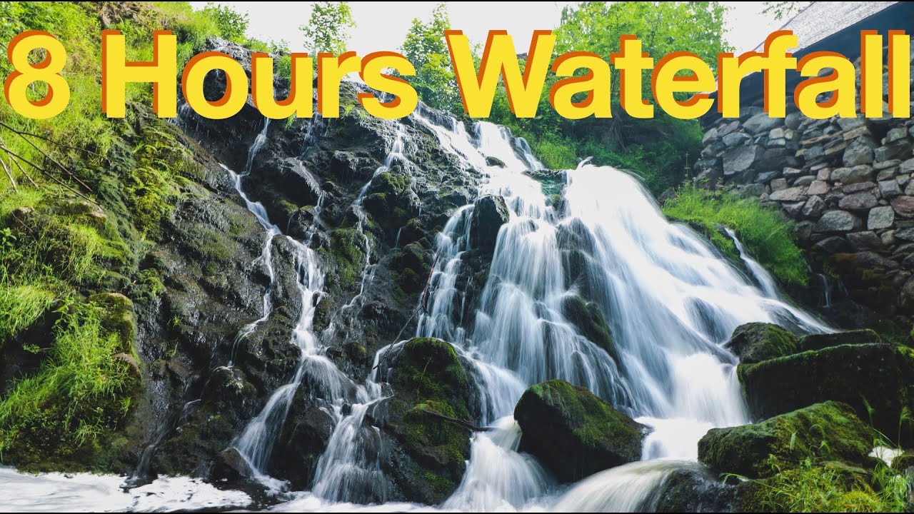 8hrs of Waterfall - ASMR to help with sleep, study, relaxation and ...