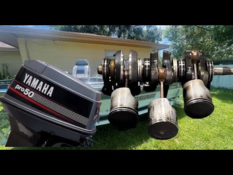Yamaha Pro 50 Outboard 2 Stroke With A Melted Piston. How Did This ...
