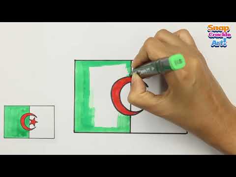 How To Draw The Algerian Flag Step By Step