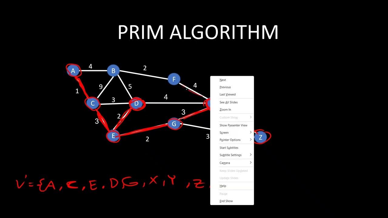 Finding Minimum Spanning Tree Algorithm's - Prim & Kruskal. - YouTube