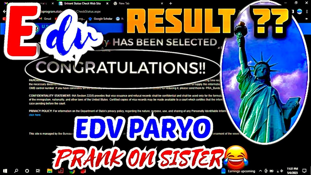 edv RESULT 2024?? edv PARYO PRANK ON SISTER!!😂 #edvresult2024 #edvprank ...