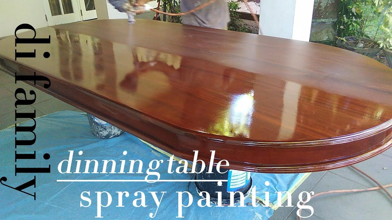 dinning table spray painting 2023 06 01 - YouTube