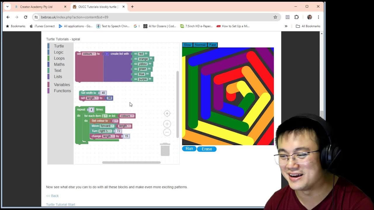 OUCC Blockly Tutorial: Getting Started with Turtle Tasks - YouTube