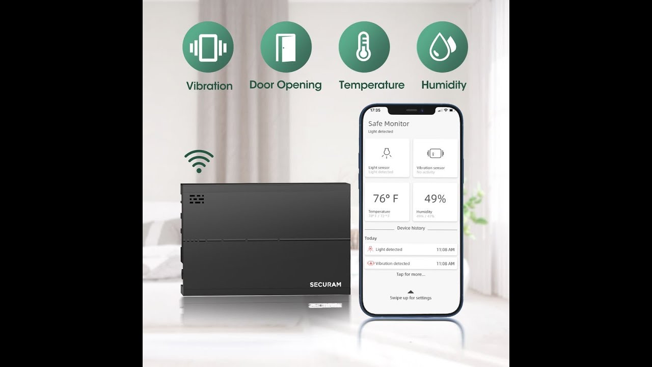 SECURAM Safe Monitor - Overview and Settings - YouTube