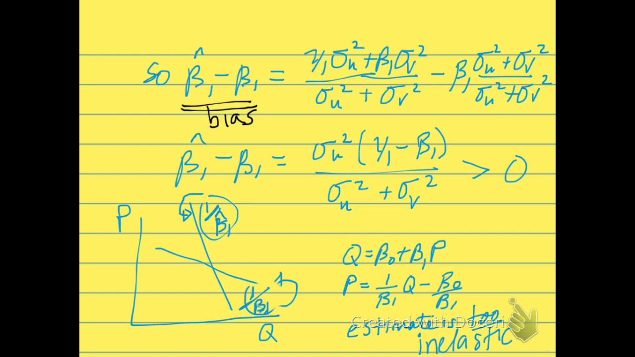 bias in simultaneous equation setting - YouTube