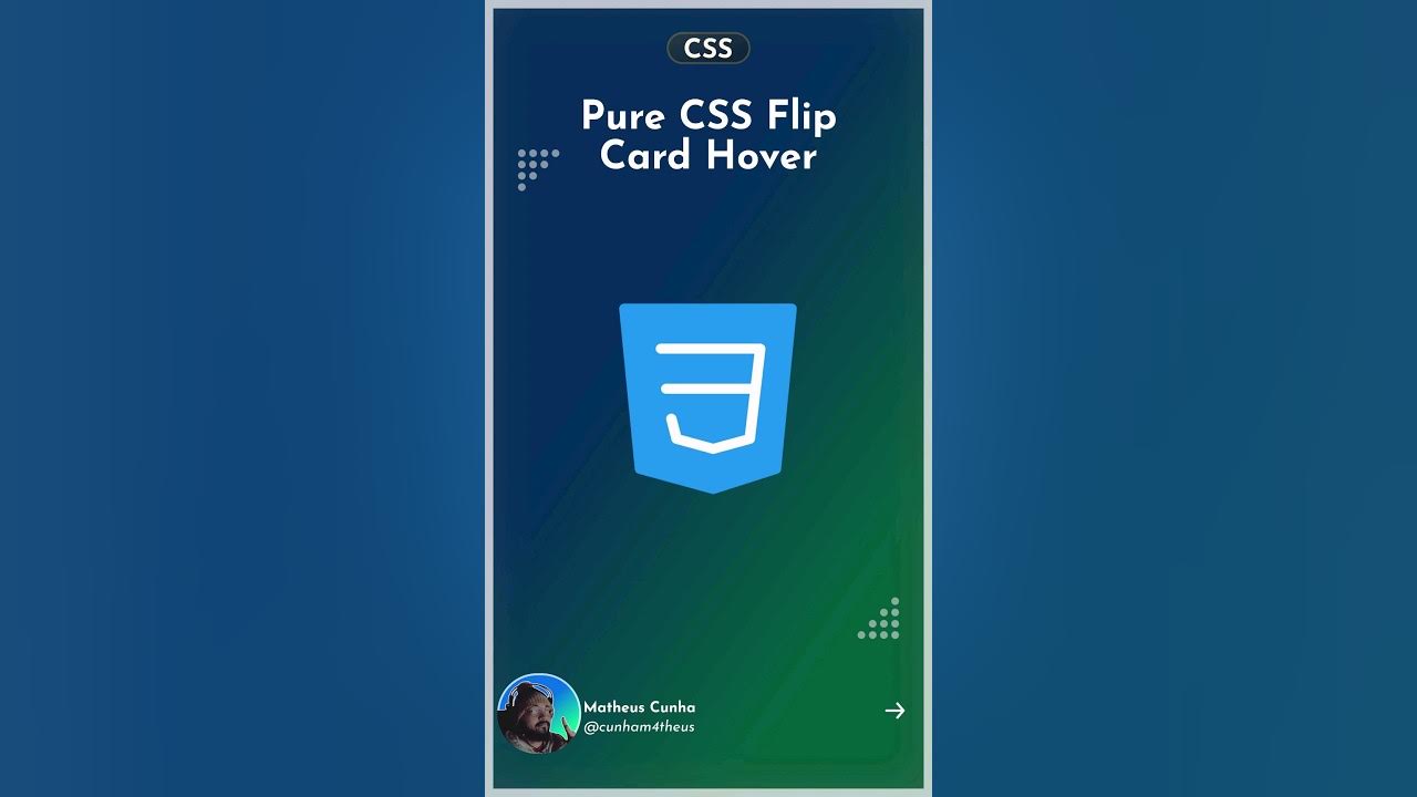 Pure CSS Flip Card Hover - YouTube