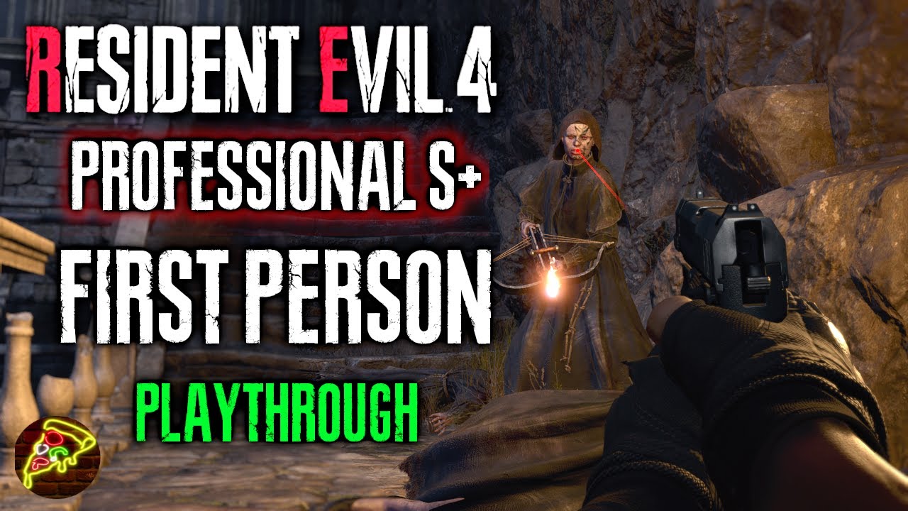 RESIDENT EVIL 4 REMAKE PROFESSIONAL S+ in FIRST PERSON - YouTube