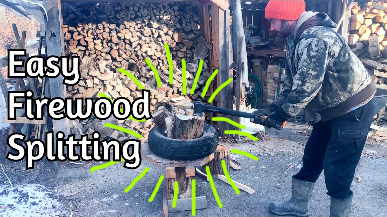 Firewood splitting - Easy Trick! - YouTube