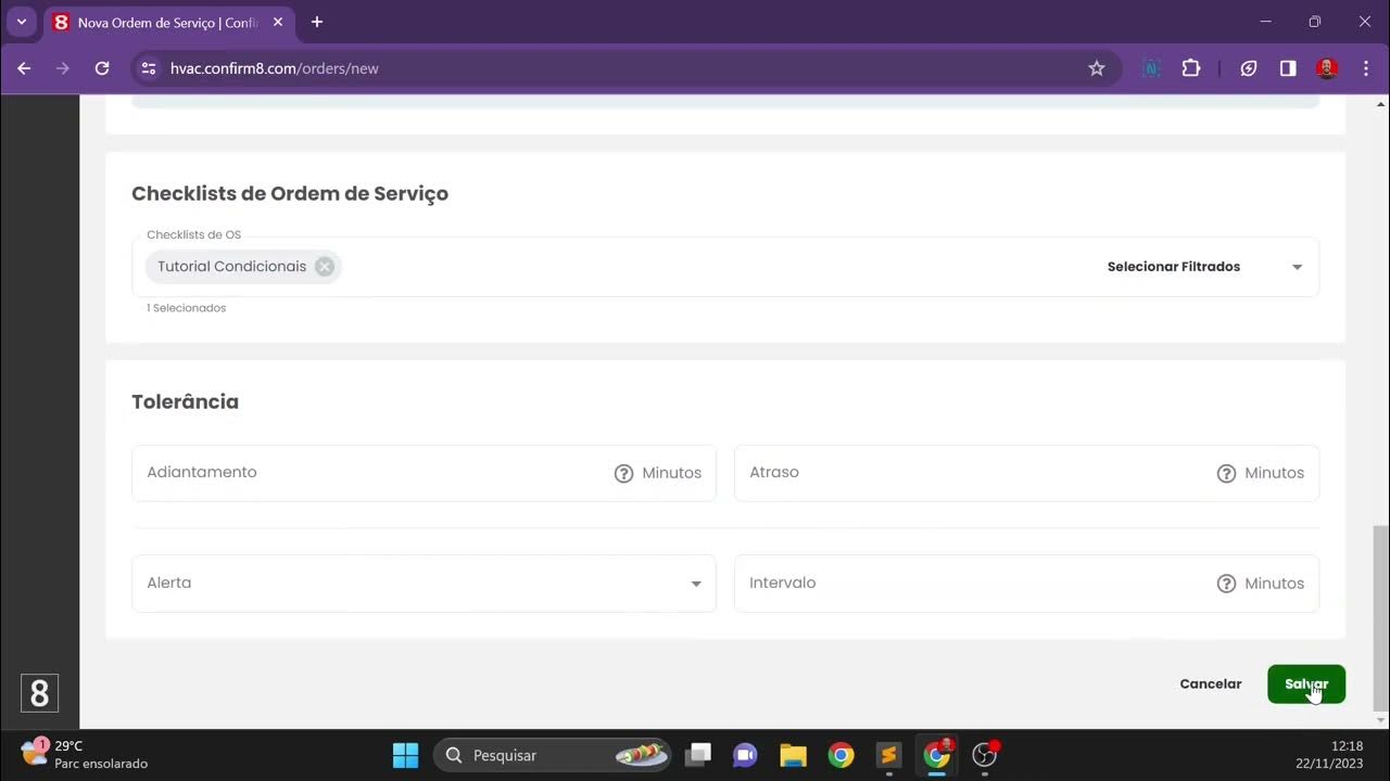 Tutorial: (Interface) Aplicando Condicionais nas Atividades das Checklists - YouTube