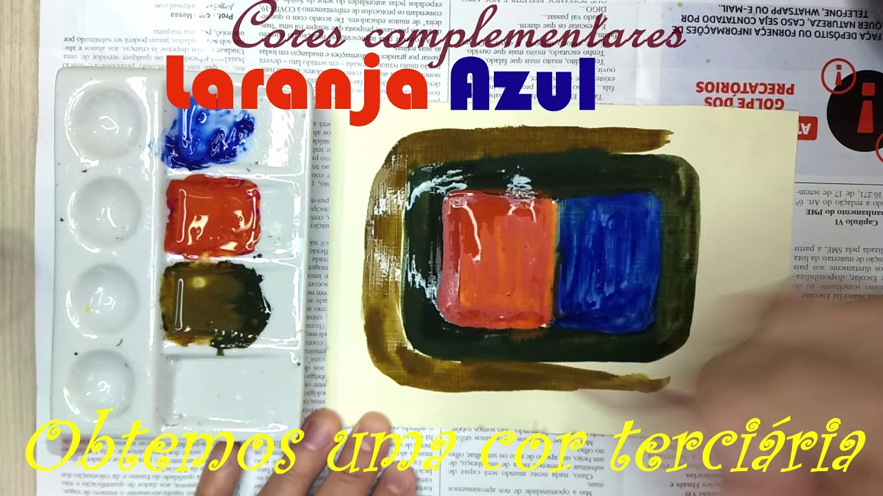 Cores complementares Laranja e azul - Obtendo uma cor terciária - YouTube