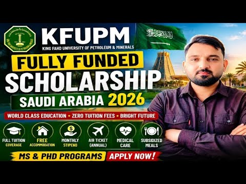 Saudi Arabia Fully Funded Scholarship 2026 | KFUPM Scholarship | MS & PhD | No IELTS?