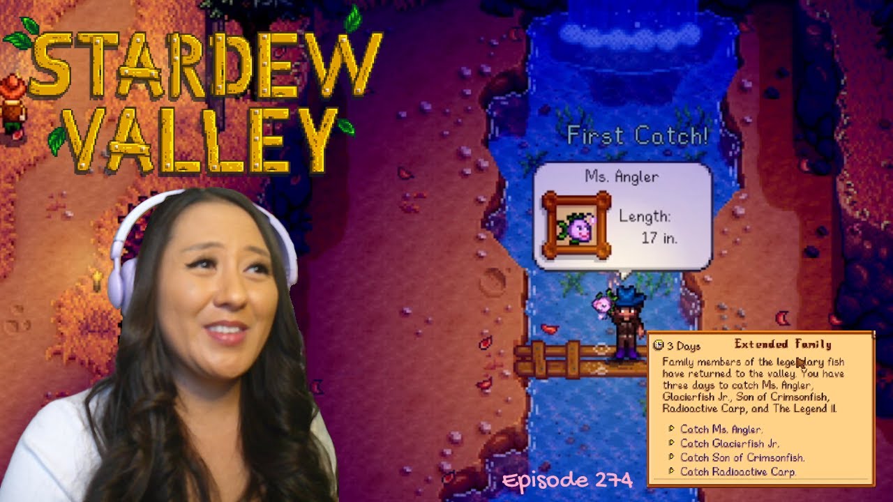 Stardew Valley 1.6 E274 | Starting The Extended Family Quest 🎣🐟🐠🐡🍣 ...
