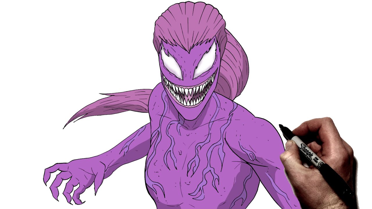 How To Draw Agony | Step By Step | Venom 3 - YouTube