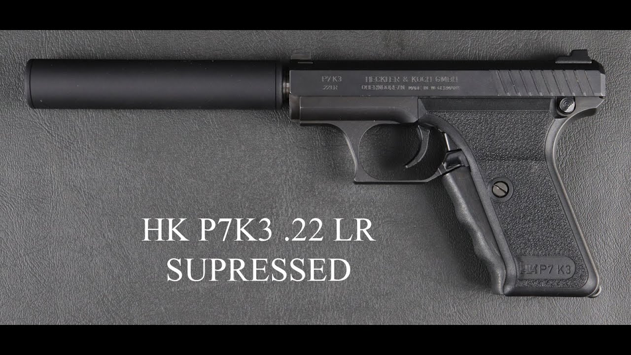 HK Heckler Koch P7K3 .22LR with threaded barrel - YouTube