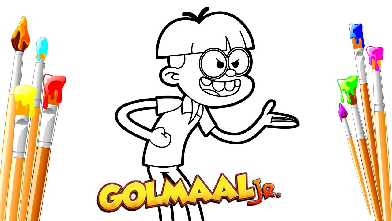 How to draw Laxman from Golmaal Jr | Golmaal Junior Character drawing ...