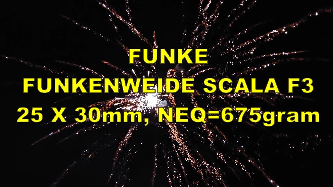 Fyrverkeri FUNKE, Funkenweide Scala F3 härliga guld willows ...