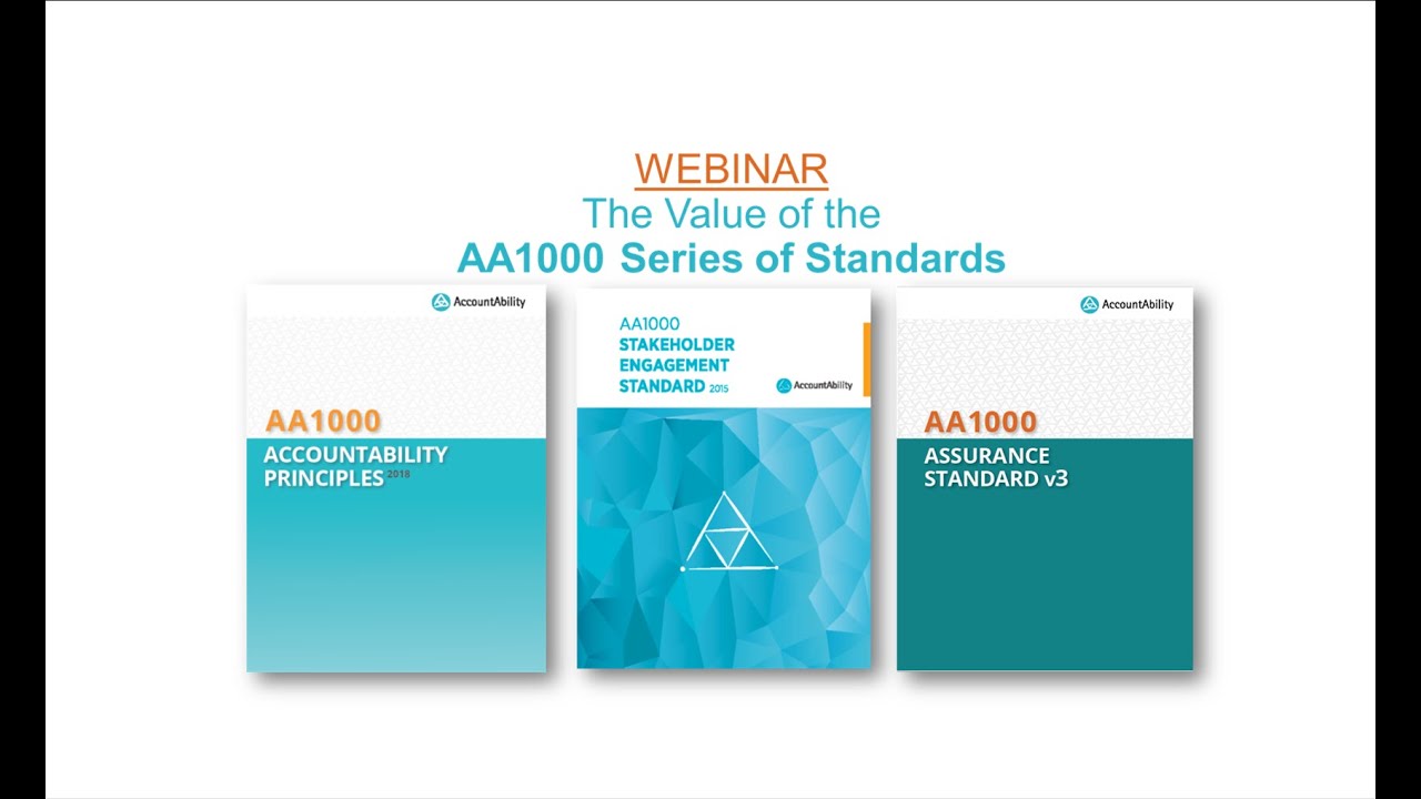Webinar: The Value of the AA1000 Series of Standards - YouTube