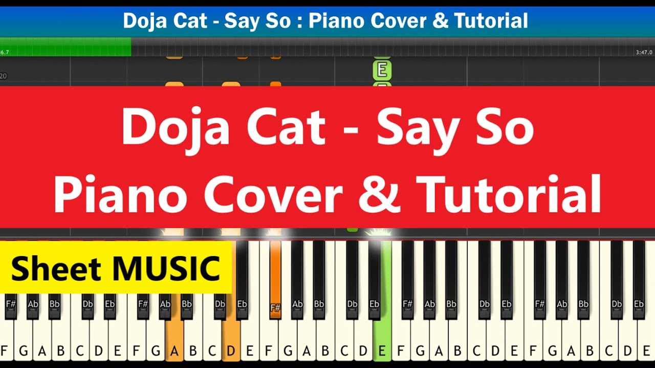 [EasyPiano] Doja Cat - Say So : Piano Cover & Tutorial | FREE Sheet ...