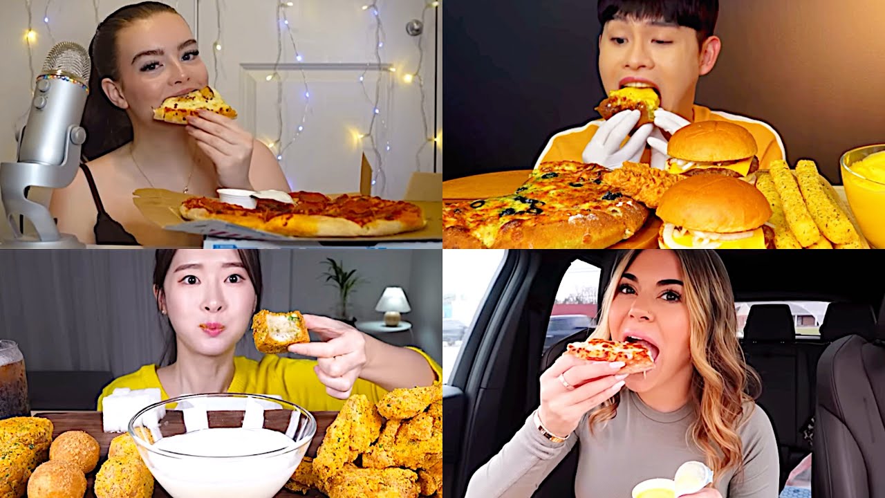 MUKBANGER FEAST ASMR | BONGHIL | FUME | STEPH PAPPAS | HALEYJEAN ASMR ...