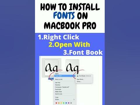 How To Install Fonts On Macbook Pro #shorts - Youtube