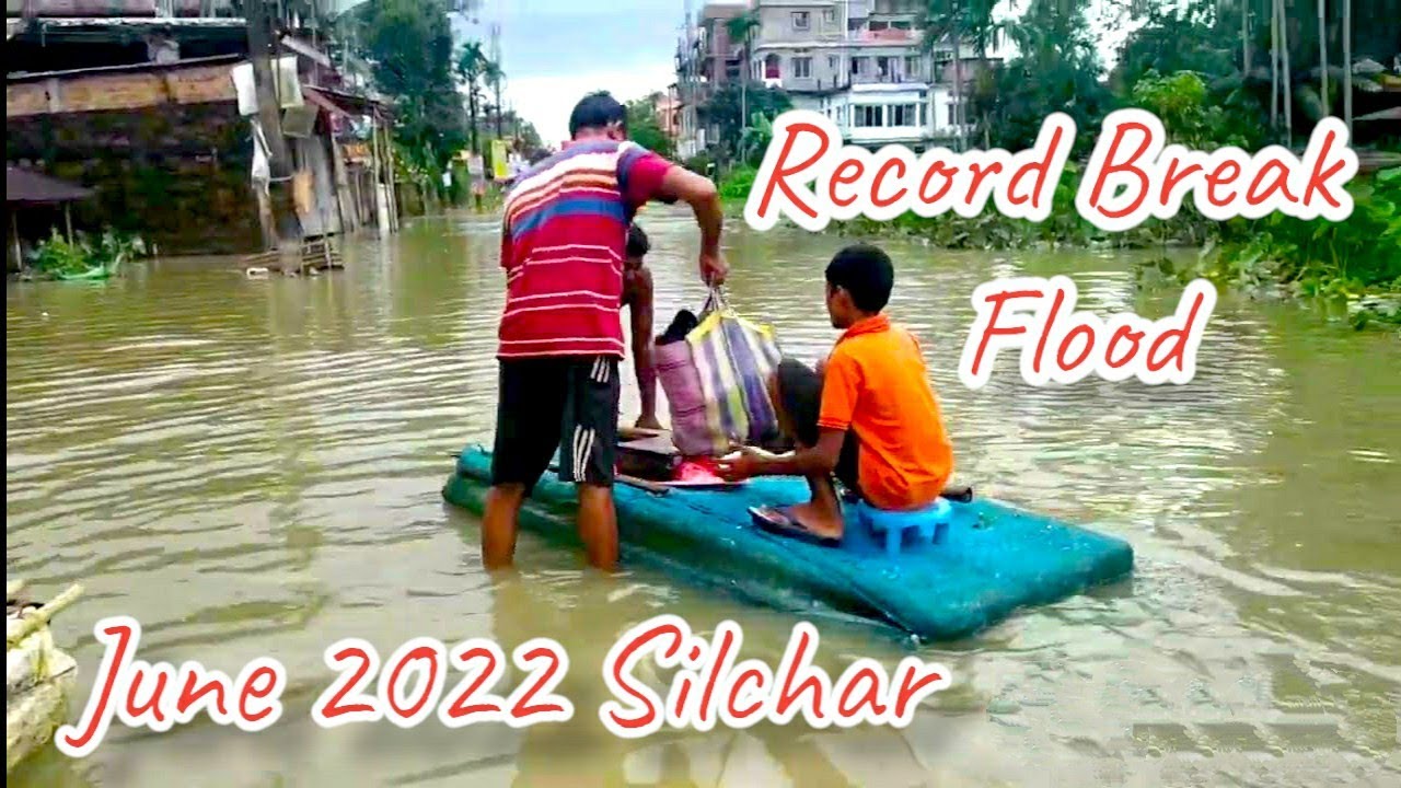 RECORD BREAK FLOOD IN SILCHAR // JUNE 2022 // COLLEGE ROAD TO SATSANGA ...