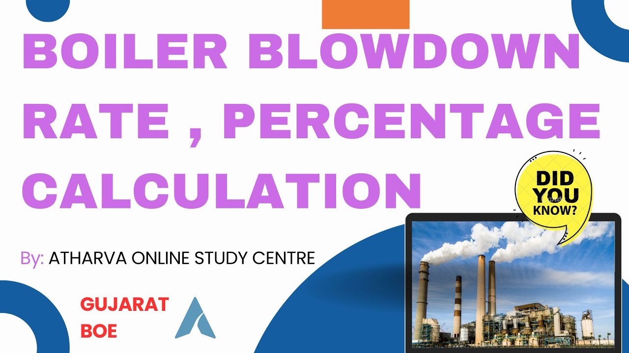 BOILER BLOWDOWN PERCENTAGE| BLOW DOWN RATE | EVAPORATION RATE #GUJARAT ...