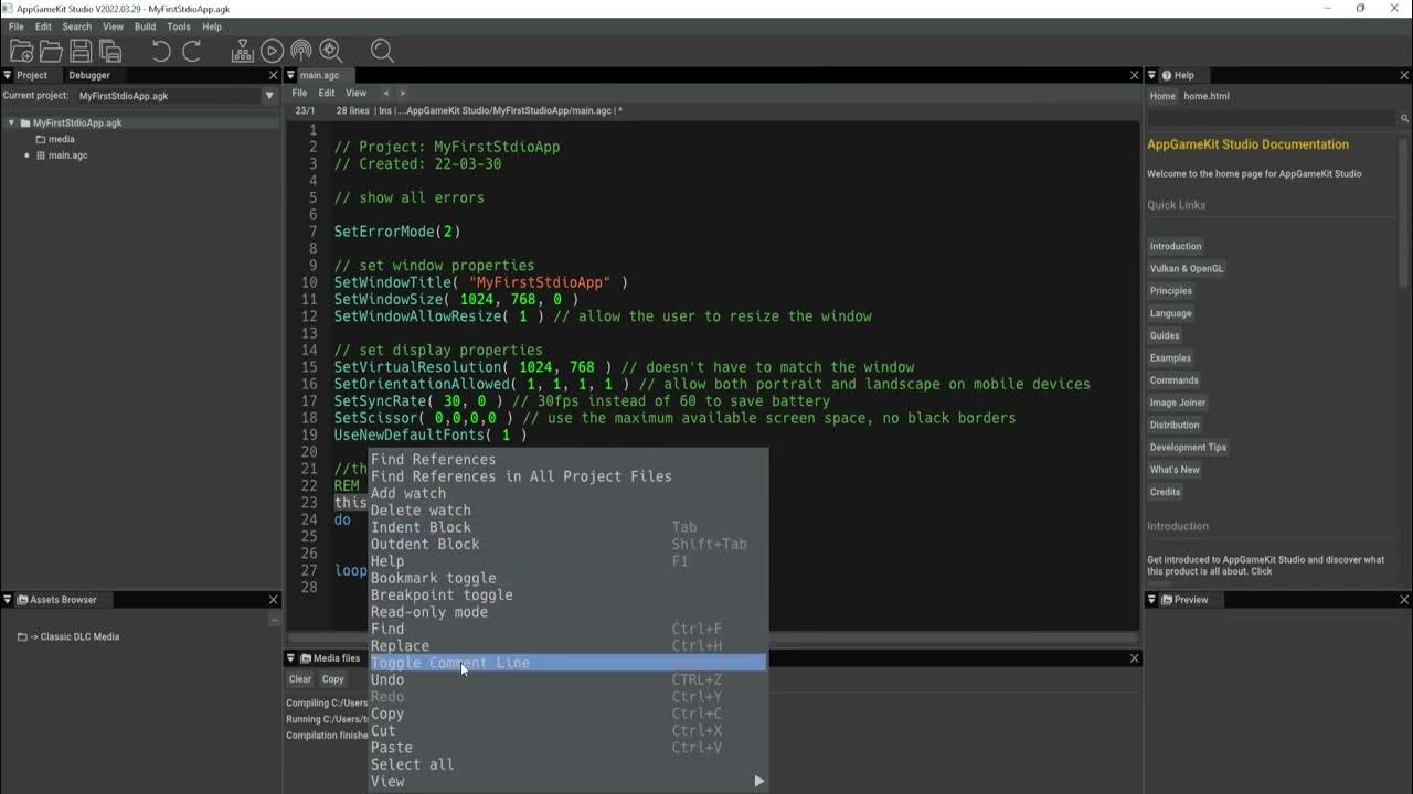 Creating Your First Project with AppGameKit Studio - Tutorial 5 - YouTube