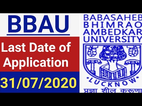 BBAU Application date Extended | BBAU ADMISSION 2020 | BABASAHEB ...