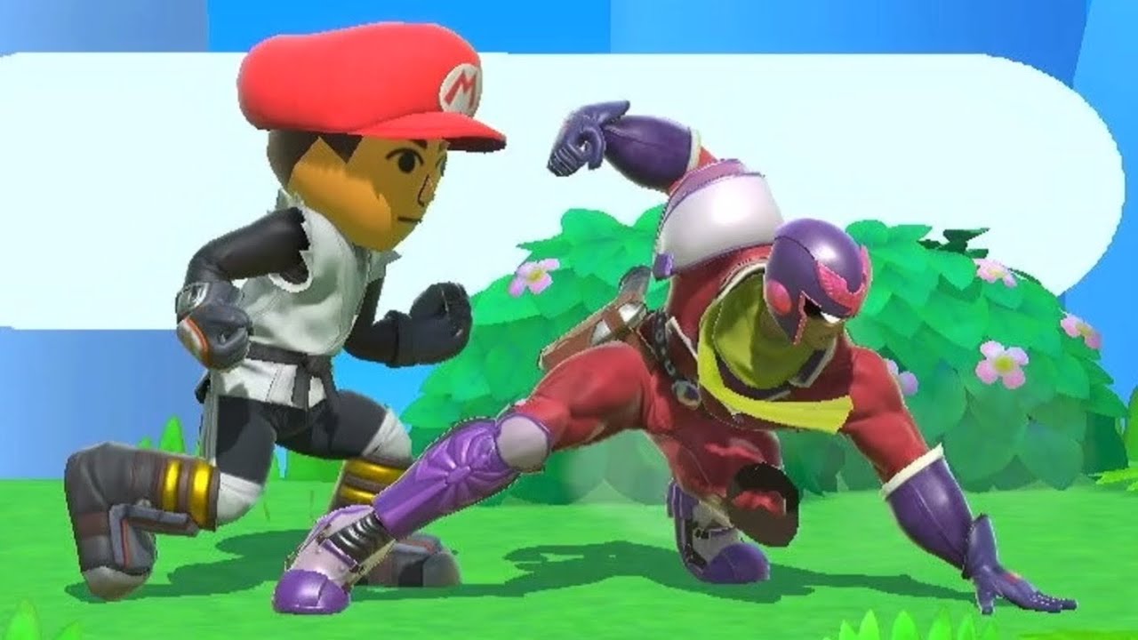 Mii BRAWLER VS CAPTAIN FALCON Smash Bros Ultimate - YouTube