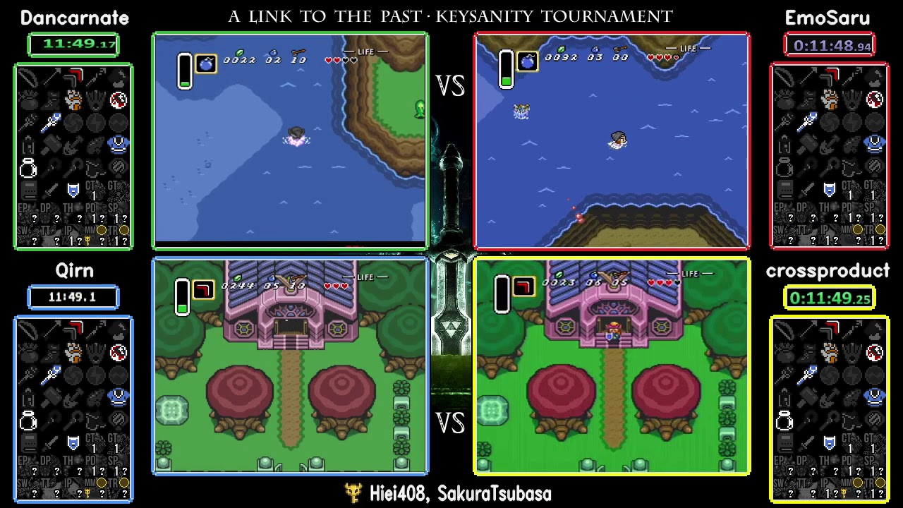 Dancarnate vs EmoSaru, Qirn vs crossproduct. ALTTPR Keysanity ...