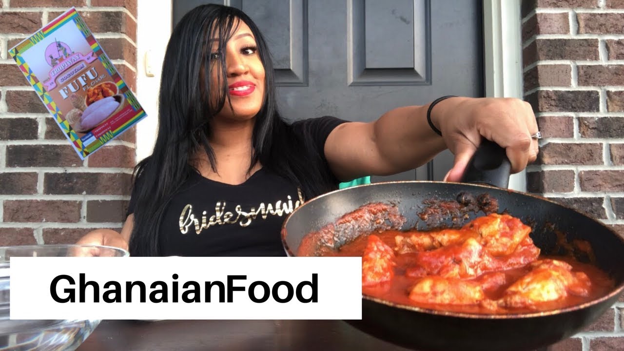 Trying Fufu, Chicken Stew for the first time! African Food / Ghanaian ...