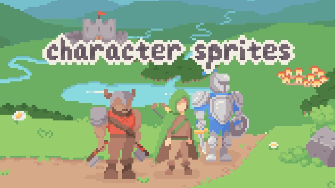 Drawing Fantasy Character Sprites - Pixel Art Process Breakdown - YouTube