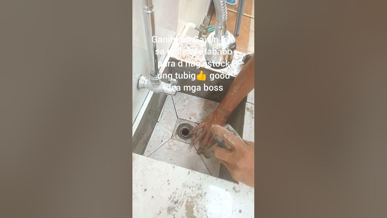 good idea para sa bigginer sa pag tiles ng concrete lababo - YouTube