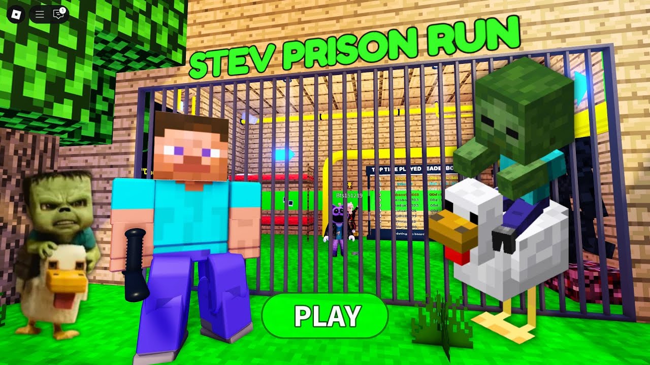 Epic Roblox Obby Challenge | STEVE'S Prison Run Obby! #roblox #obby ...